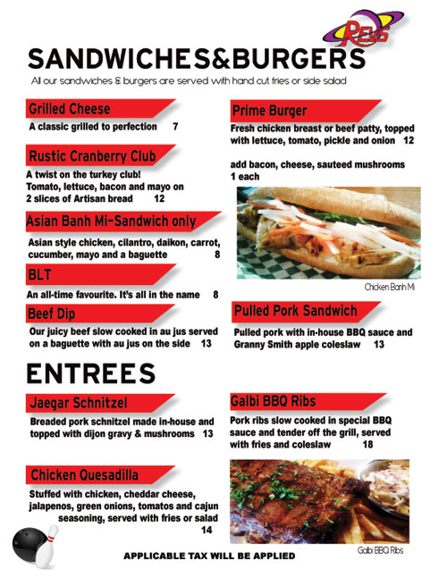 Revs Bowling Alleys Burnaby Location | Striker's Bar